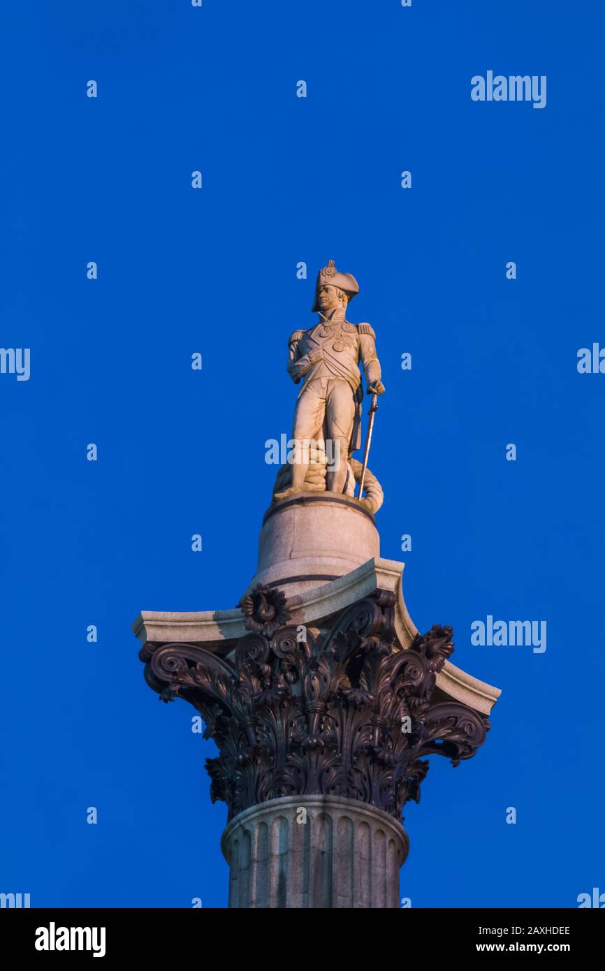 England, London, Trafalgar Square, Nelson's Column, Statue of Lord ...