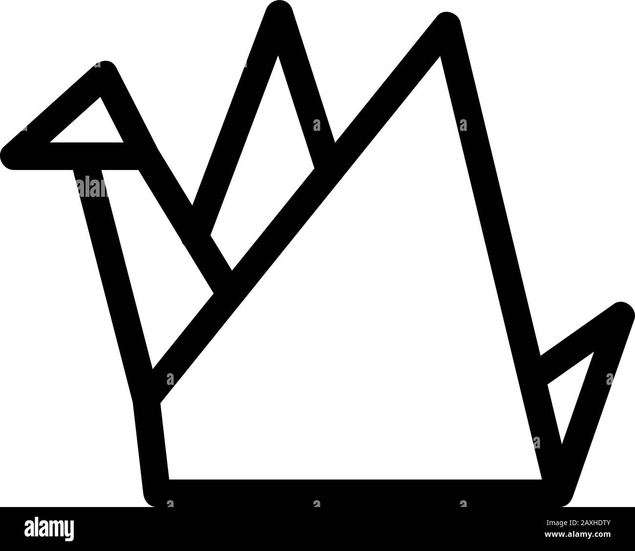 Crane origami icon Black and White Stock Photos & Images - Alamy