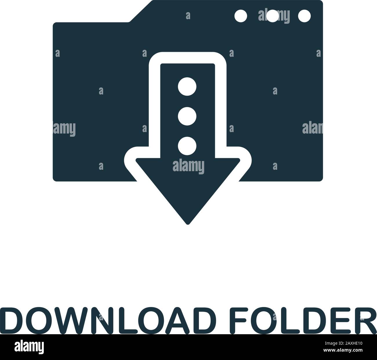 Download Folder icon. Simple element from data organization collection ...