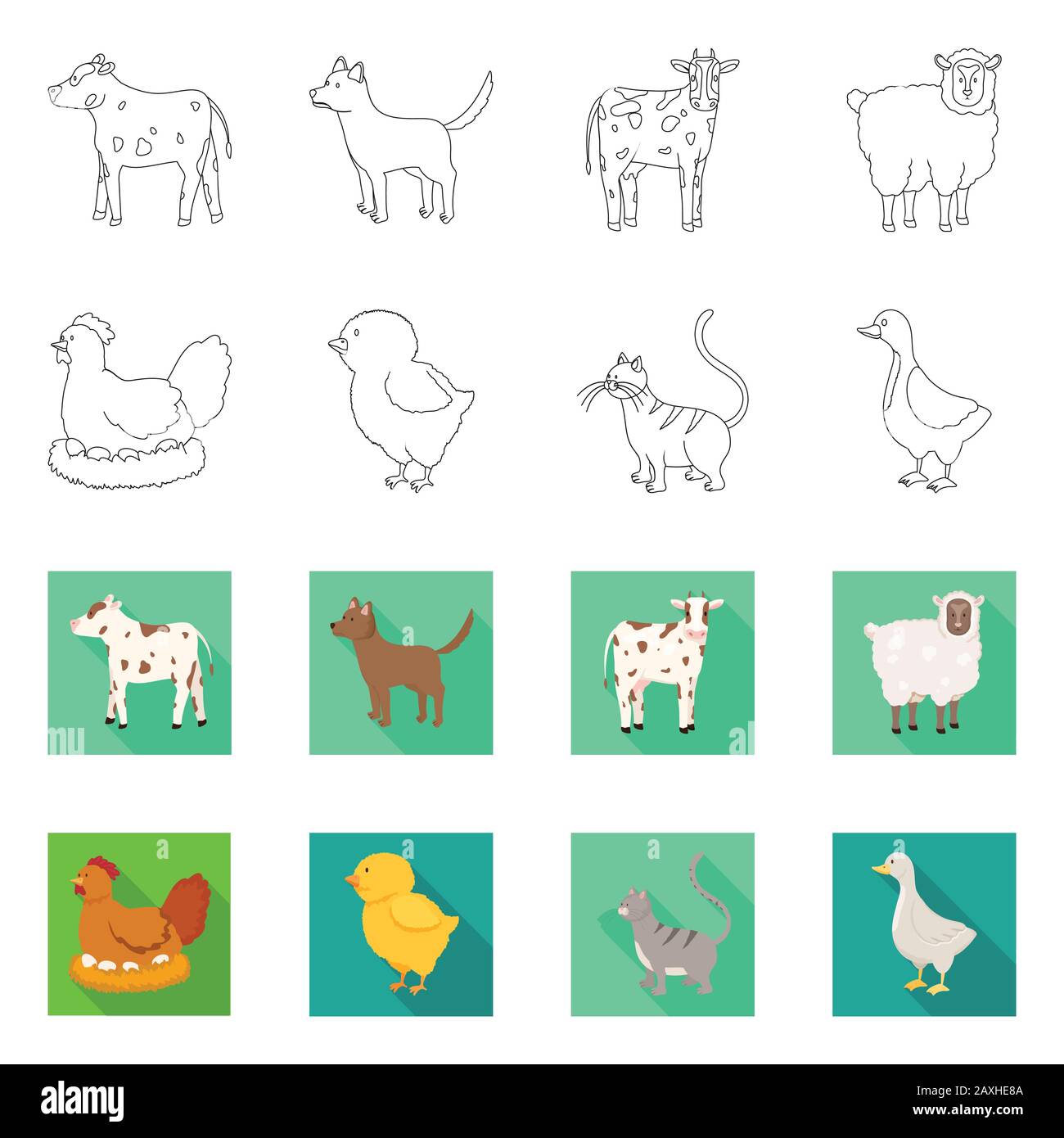 Vector illustration of breeding and kitchen logo. Set of breeding and ...