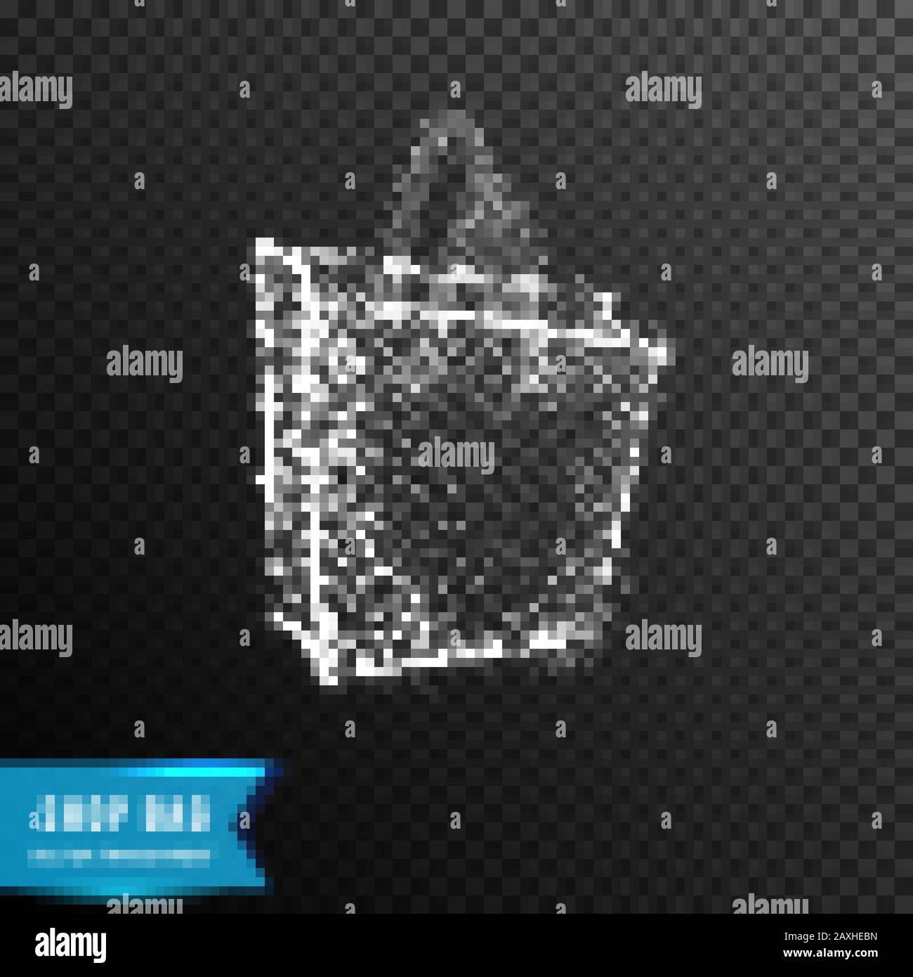 shop bag from connecting dot and line. light effect. vector ...