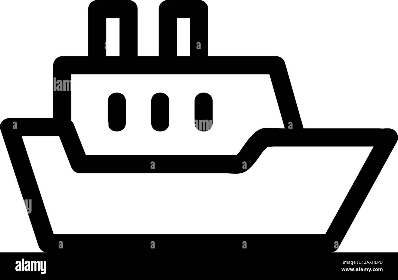 ship icon vector. Isolated contour symbol illustration Stock Vector ...