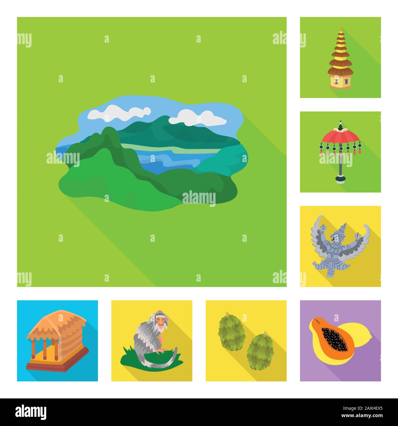 Isolated object of travel and tourism symbol. Set of travel and island ...