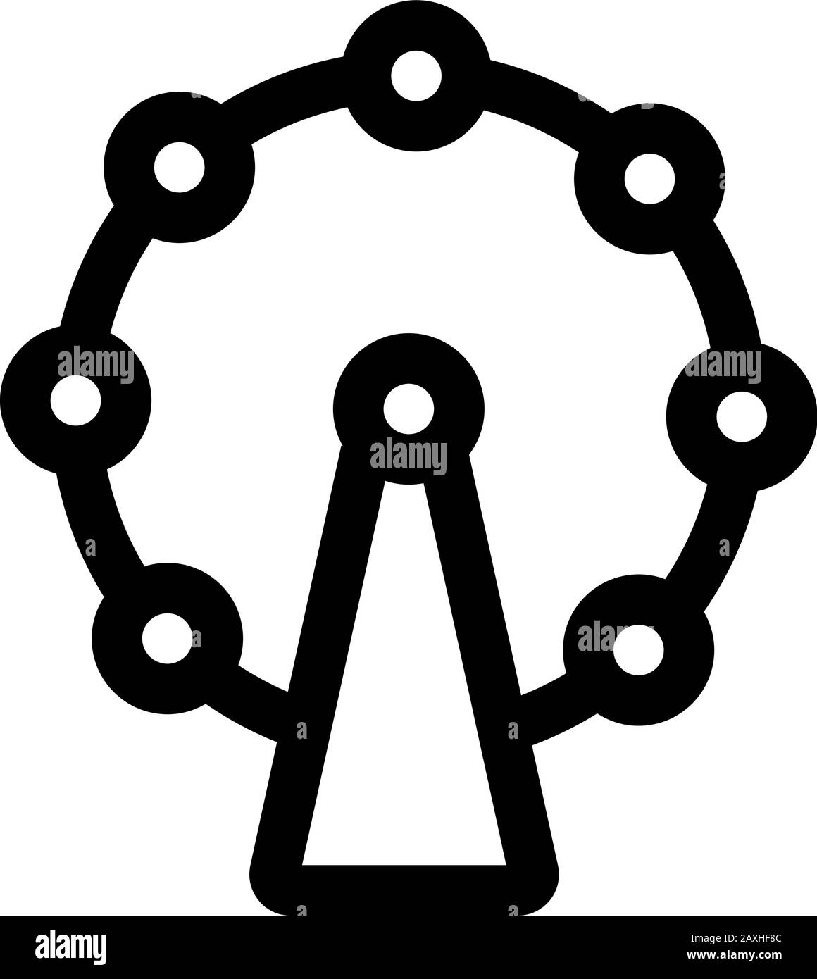 Ferris wheel icon vector. Isolated contour symbol illustration Stock ...