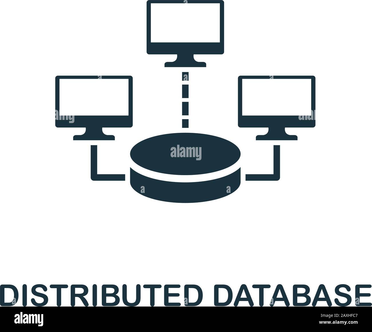 Distributed Database icon. Simple element from data organization ... Distributed Database icon. Simple element from data organization ...
