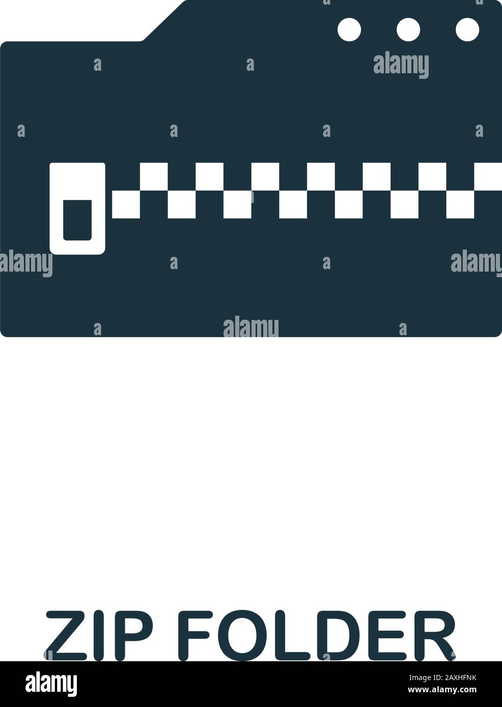 Zip Folder icon. Simple element from data organization collection ...