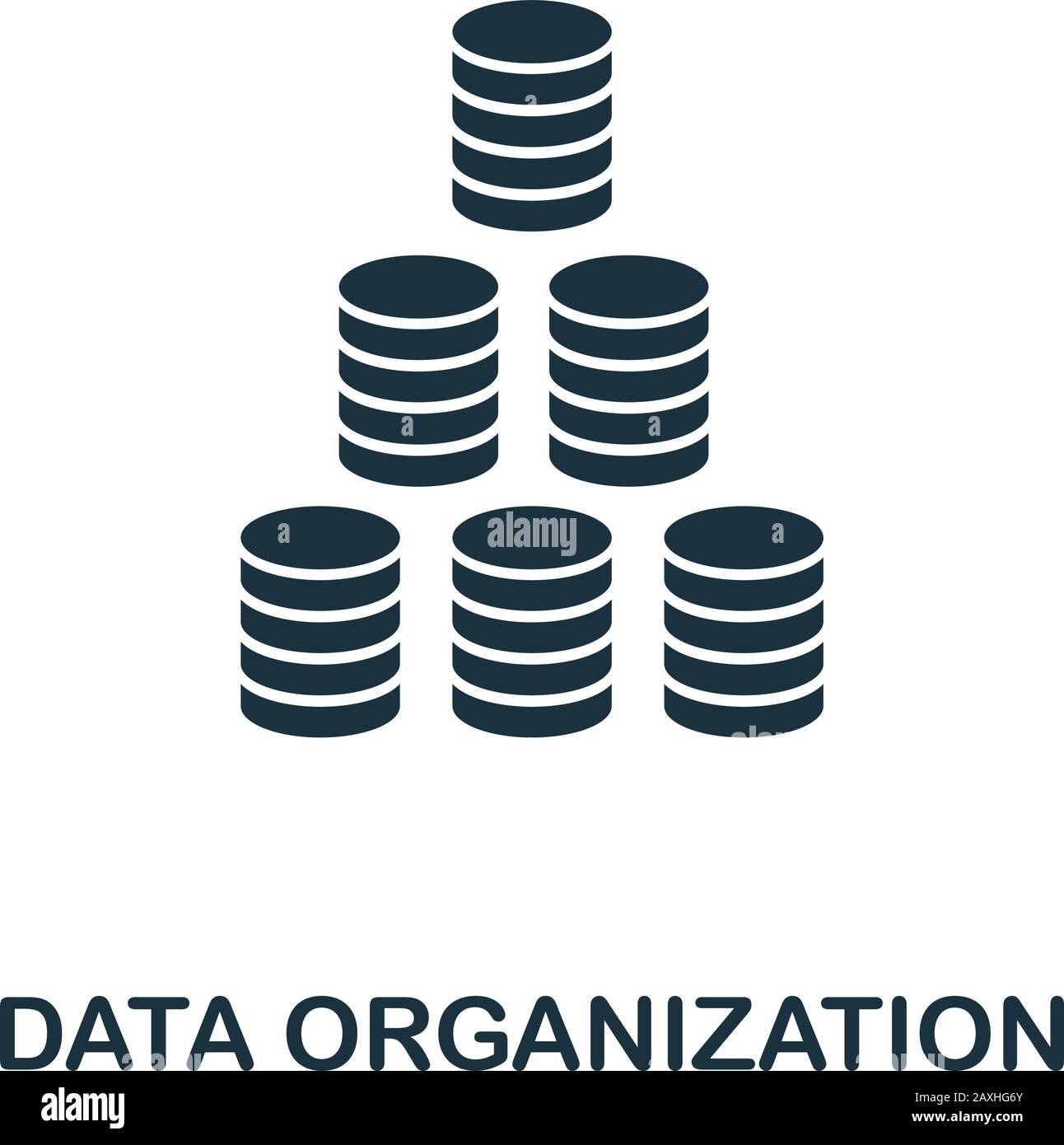 Data Organization Icon Simple Element From Data Organization Collection Filled Data