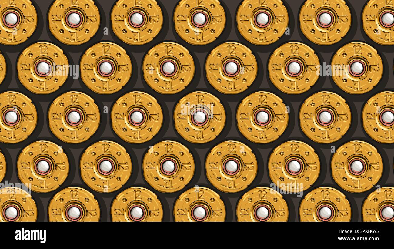 yellow shotgun shells back view Stock Vector Image & Art - Alamy