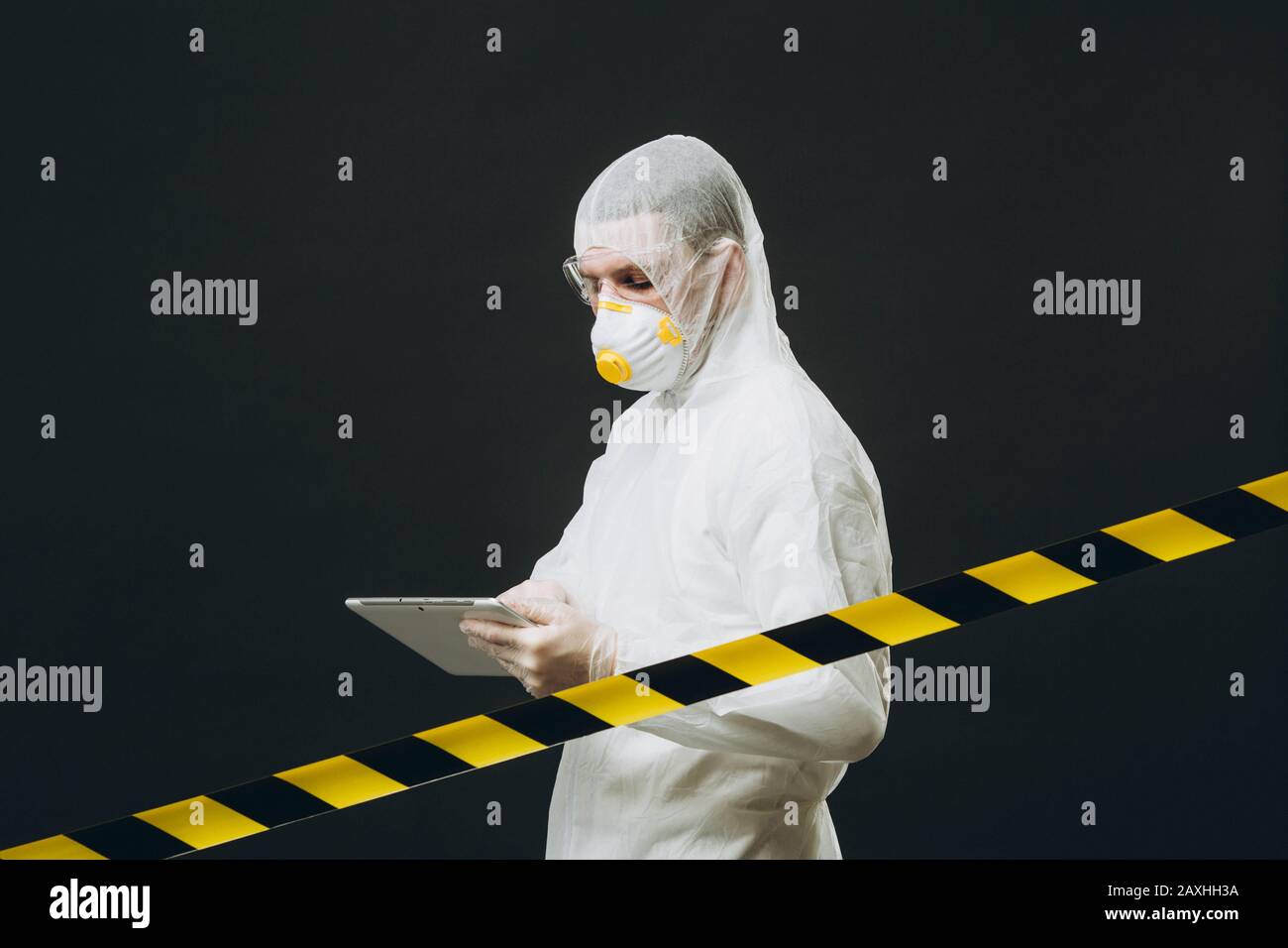 The epidemiologist collects specimens for infection in the infection ...