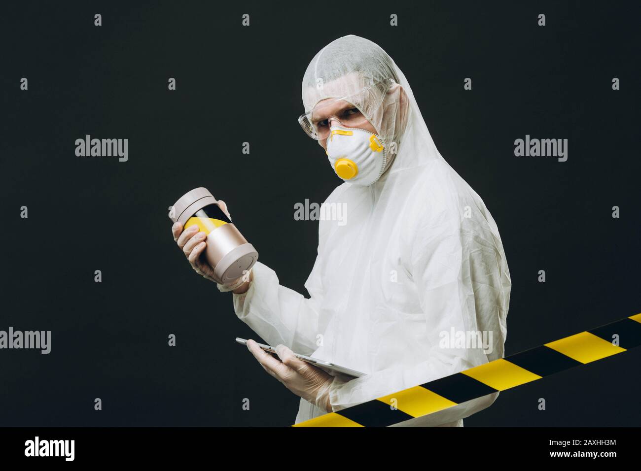 The epidemiologist collects specimens for infection in the infection ...