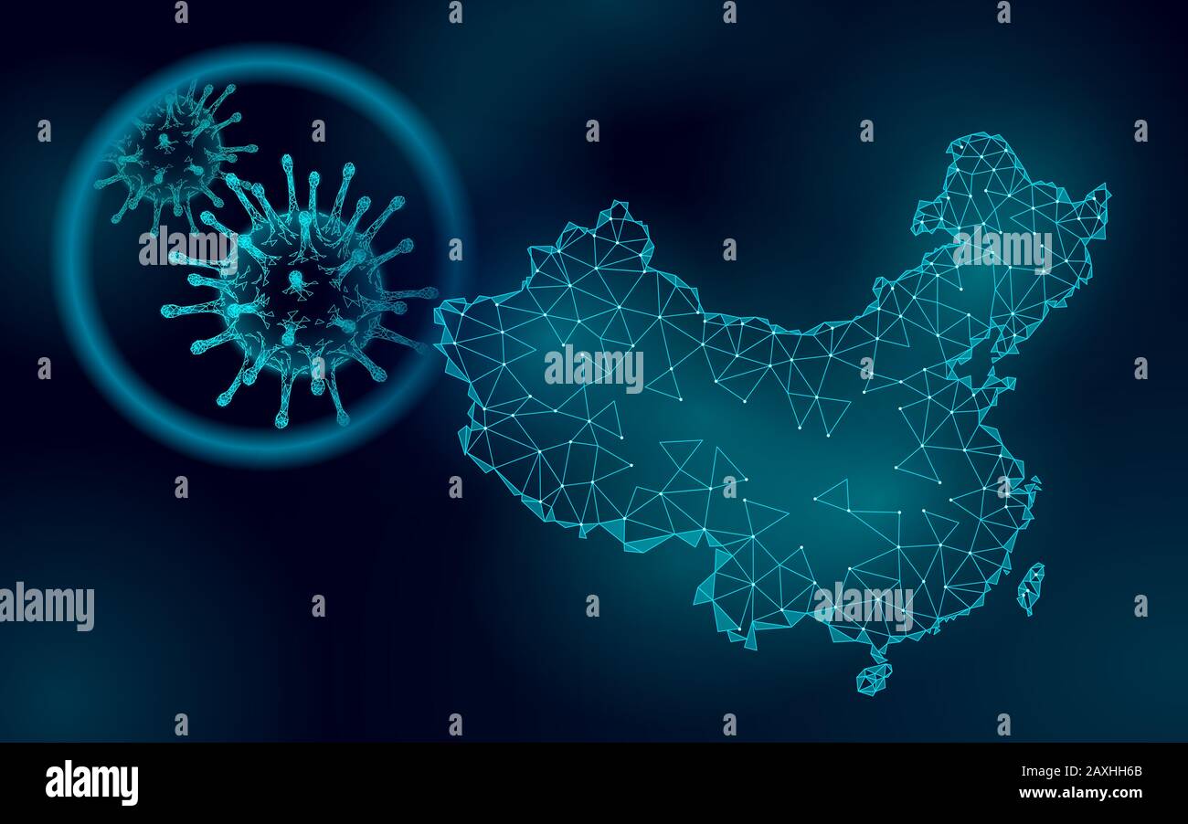 China Republic country 3D map. Infection pneumonia prevention ...