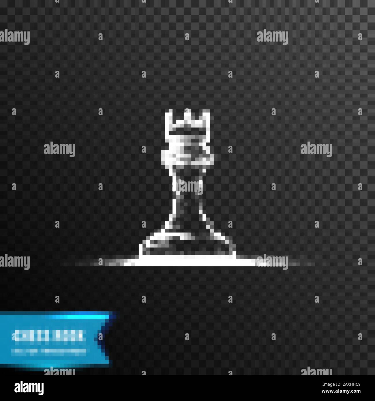rook chess, from connecting dot and line. light effect. vector ...