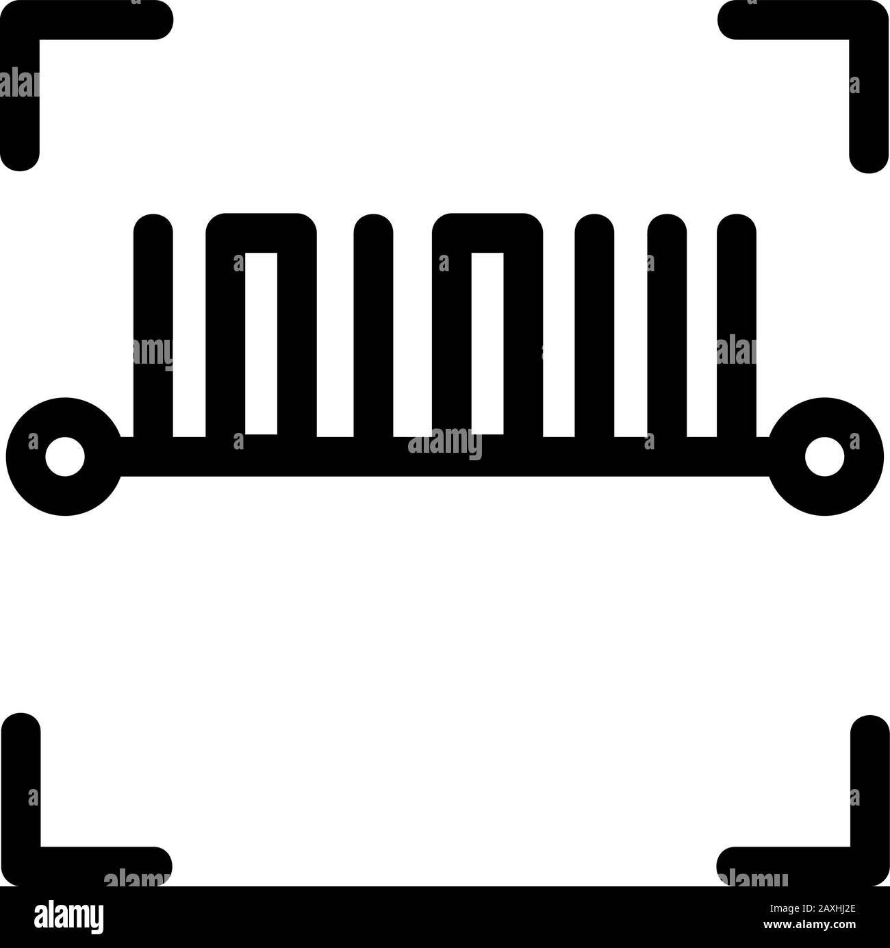 The bar code is an icon vector. Isolated contour symbol illustration ...