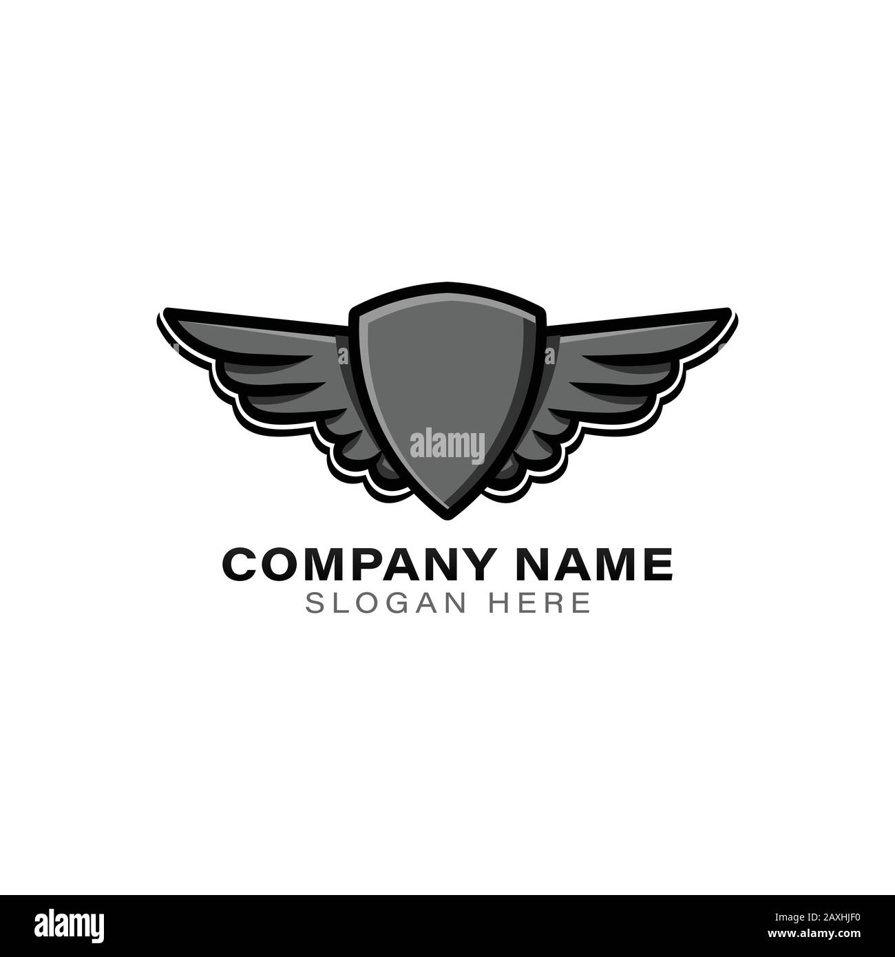 shield and flying wing logo Ideas. Inspiration logo design. Template ...
