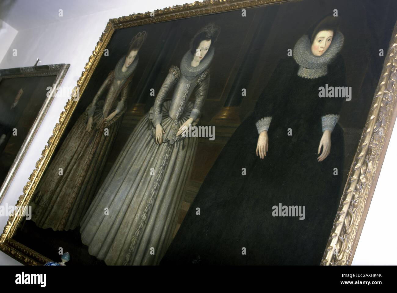 Elizabethan painting of 3 sisters in Burton Agnes Hall, Driffield, East ...