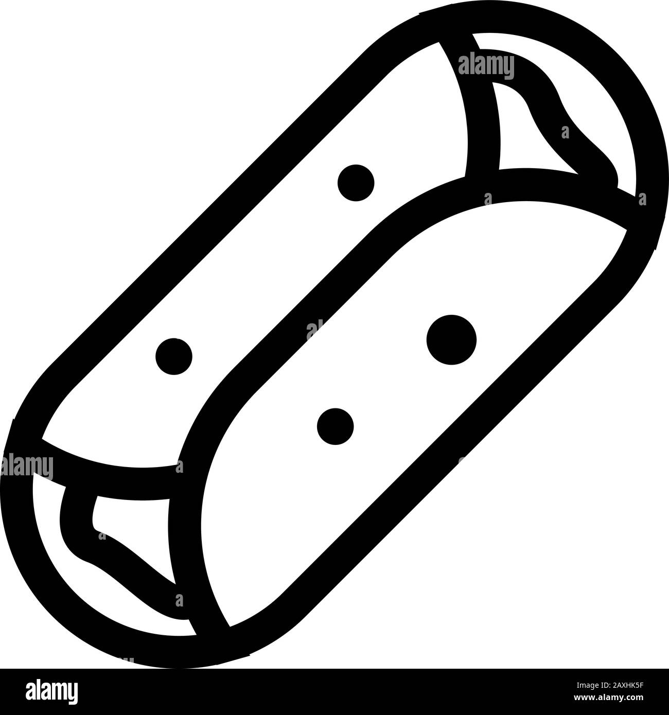 Taco icon vector. Isolated contour symbol illustration Stock Vector ...