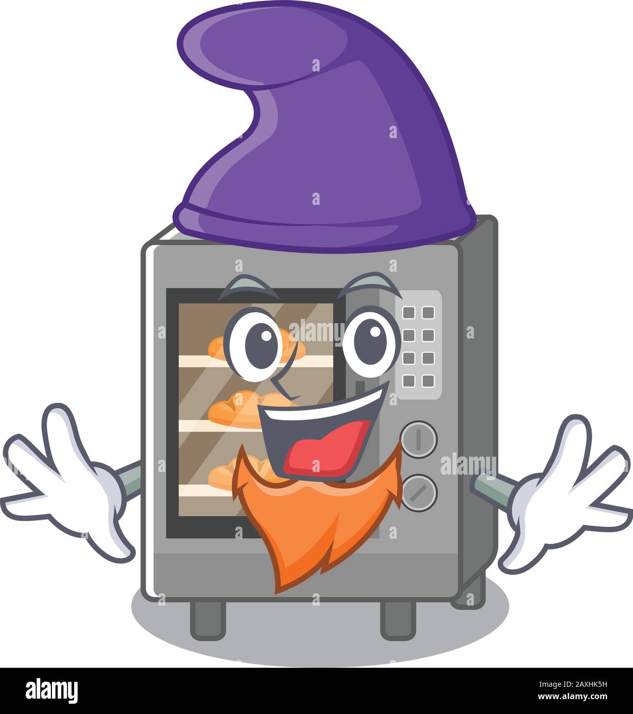 cartoon mascot of funny oven cake dressed as an Elf Stock Vector Image ...