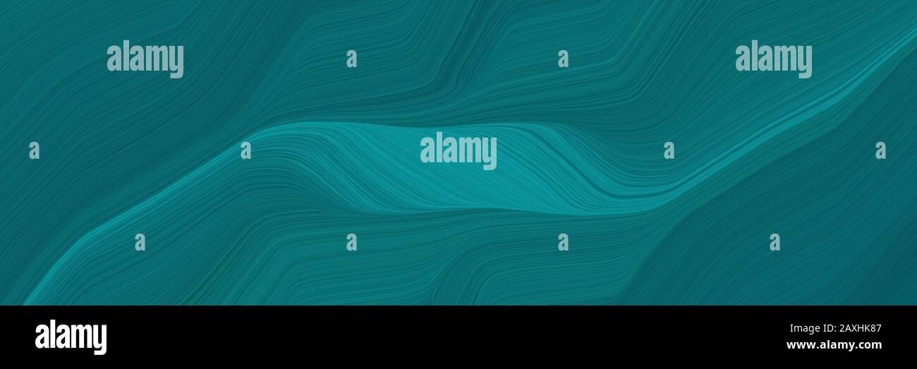moving designed horizontal banner with teal green, dark cyan and teal ...
