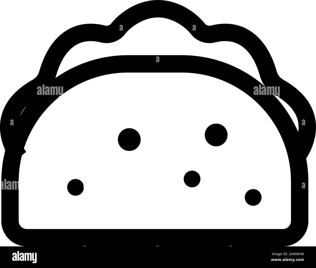 Taco icon vector. Isolated contour symbol illustration Stock Vector ...