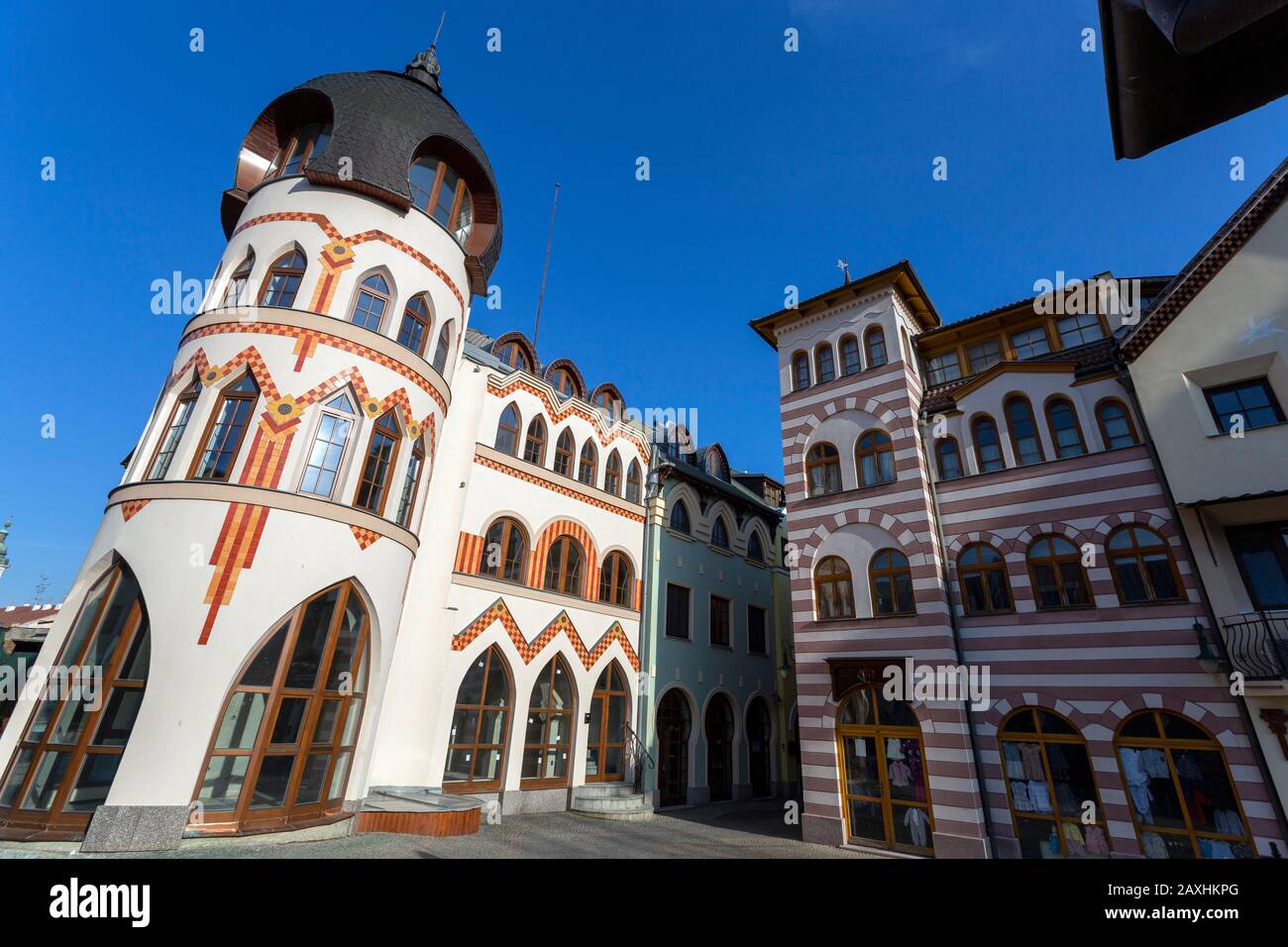 Komarno, Slovakia - 02 09 2020: Europe place or courtyard in Komarno ...