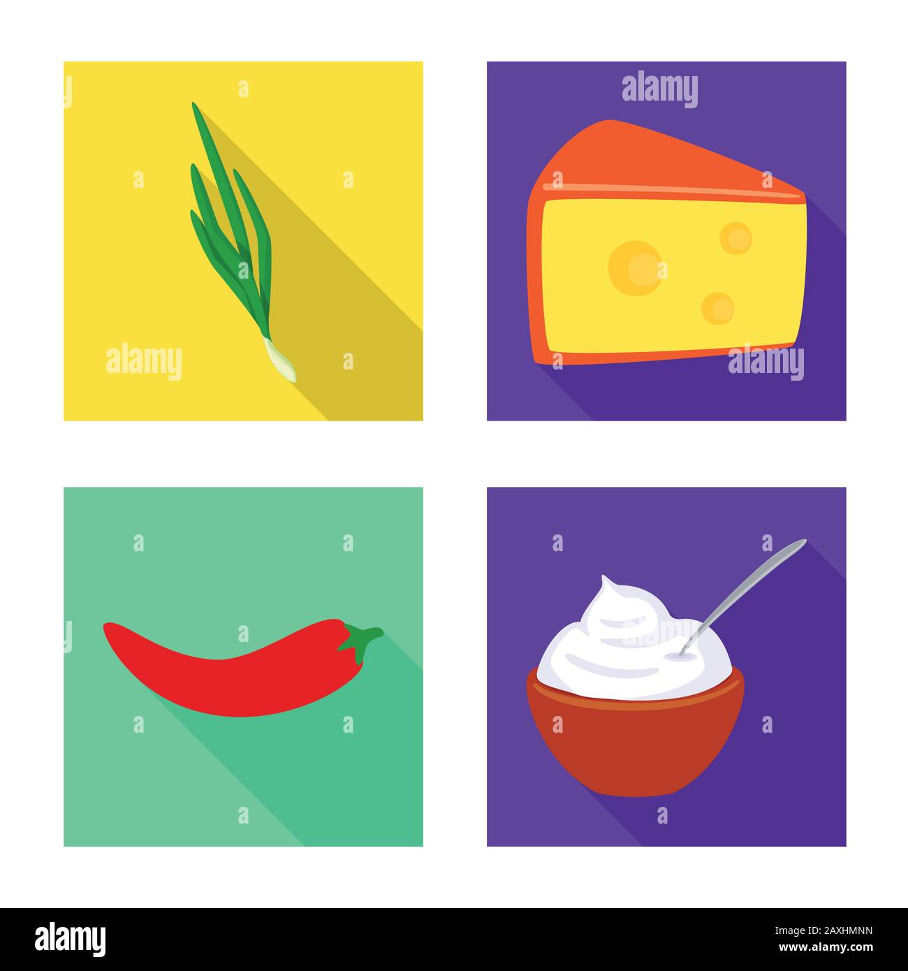 Vector design of taste and product icon. Collection of taste and ...