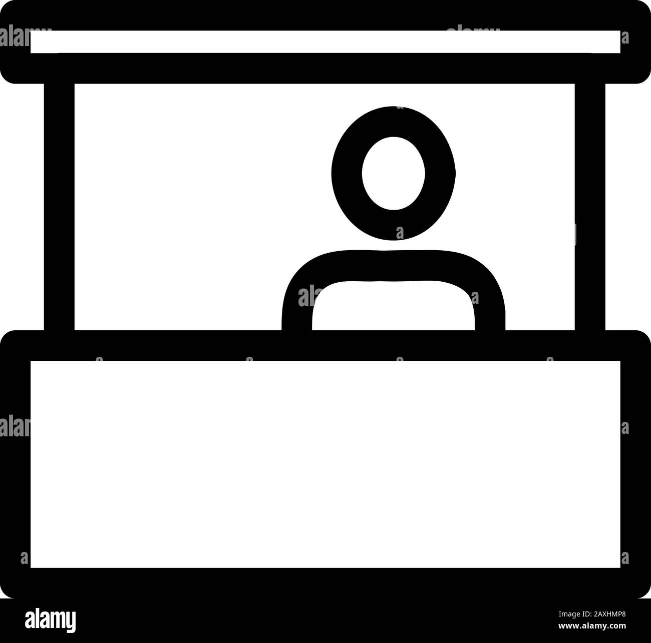 seller icon vector. Isolated contour symbol illustration Stock Vector ...