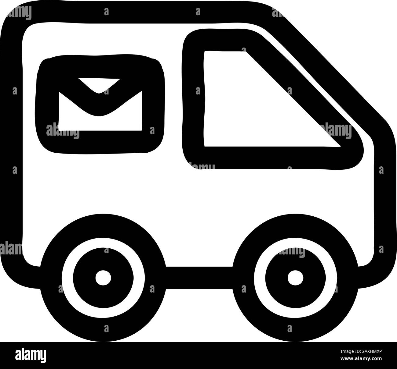 Mail machine icon vector. Isolated contour symbol illustration Stock ...
