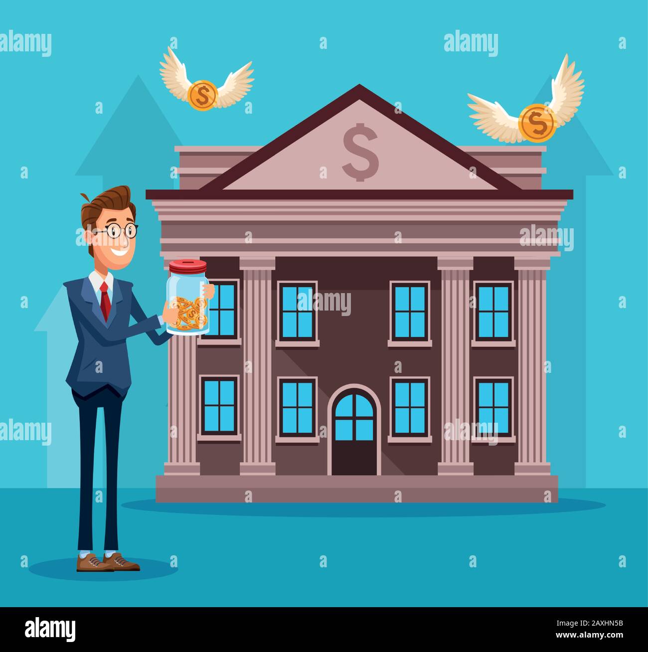 Bank Building Cartoon