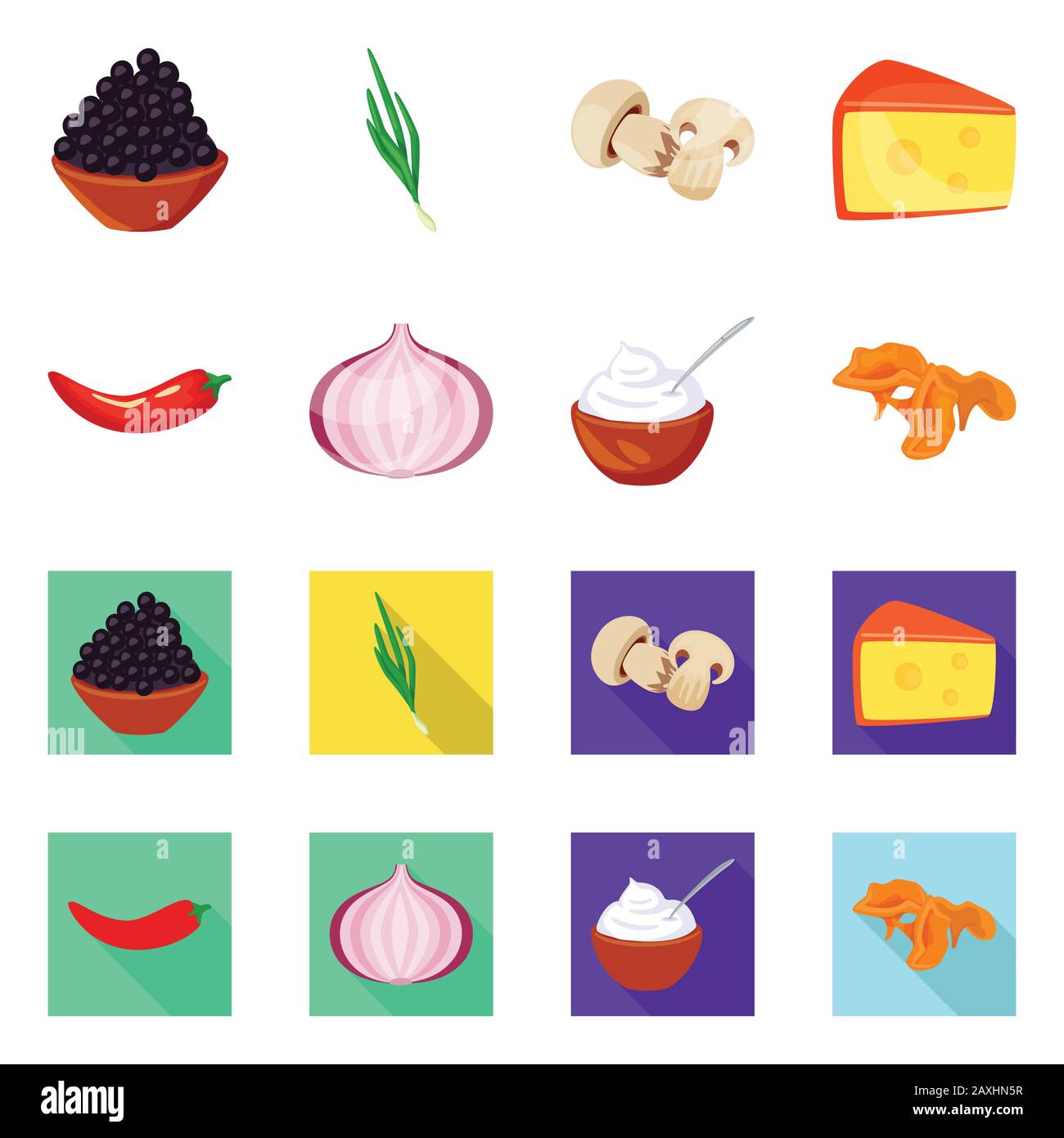 Isolated object of taste and product symbol. Collection of taste and ...