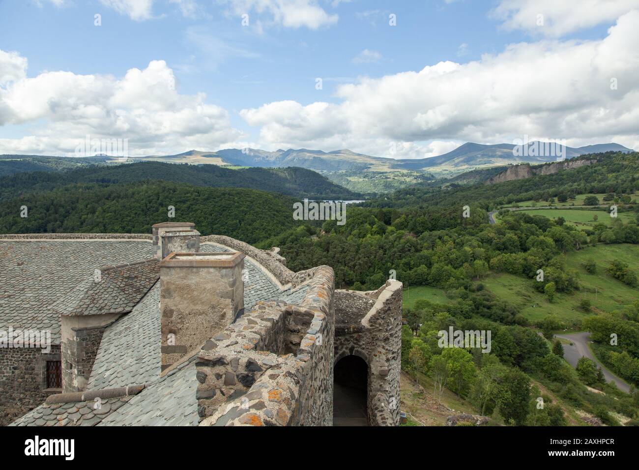 Chateau de Murol or Murol castle in the heart of the Auvergne region in ...