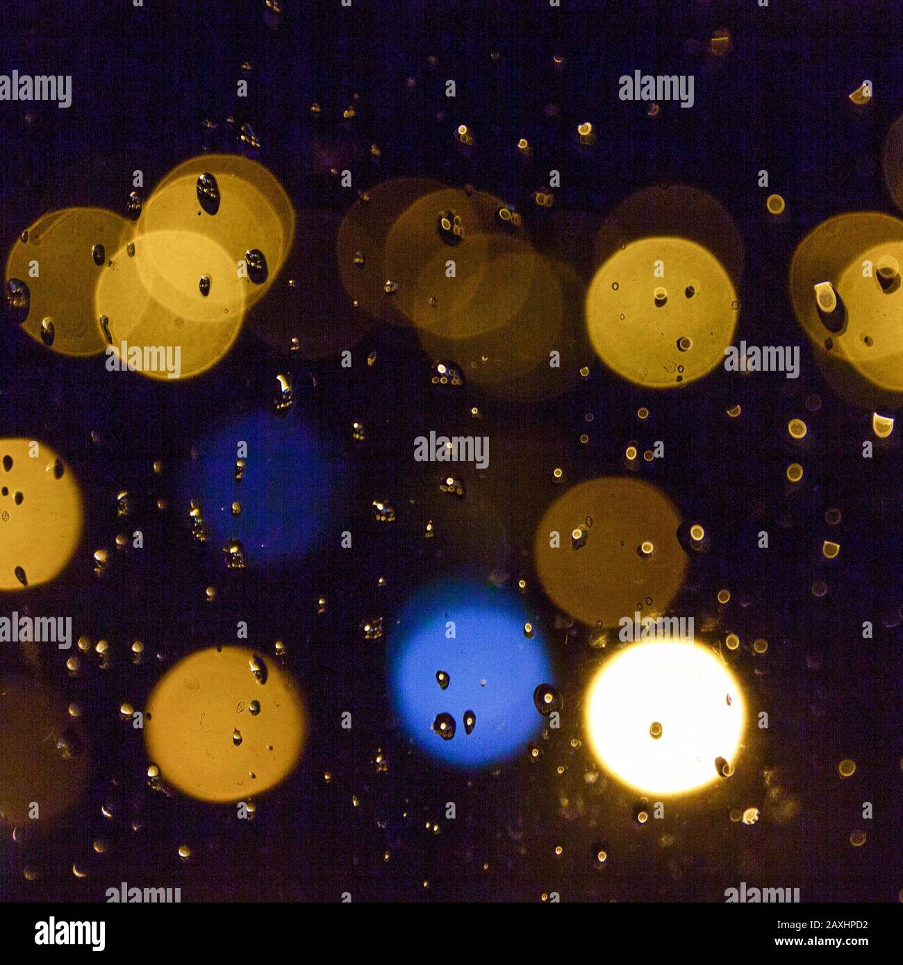 On a window glass with a bokeh effect Stock Photo - Alamy