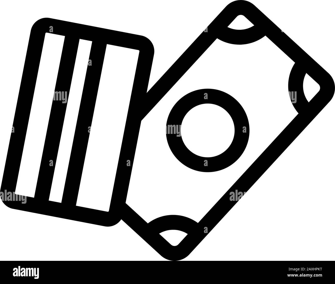 Money card icon vector. Isolated contour symbol illustration Stock ...