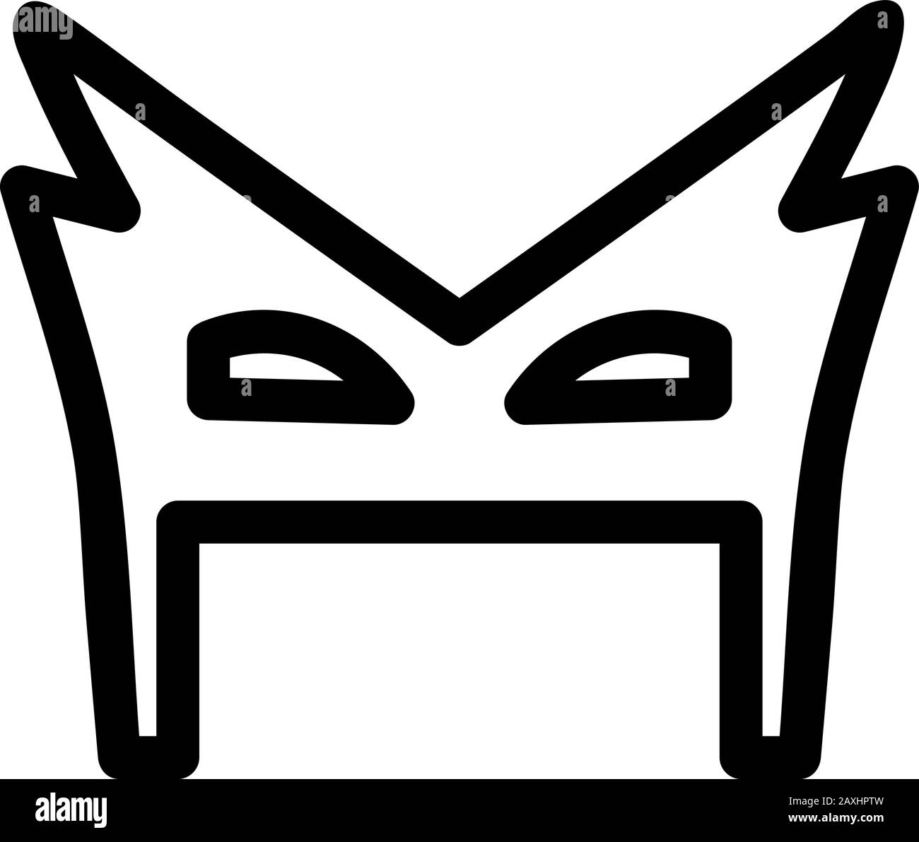 Super Hero Mask Icon Vector. Isolated contour symbol illustration Stock ...