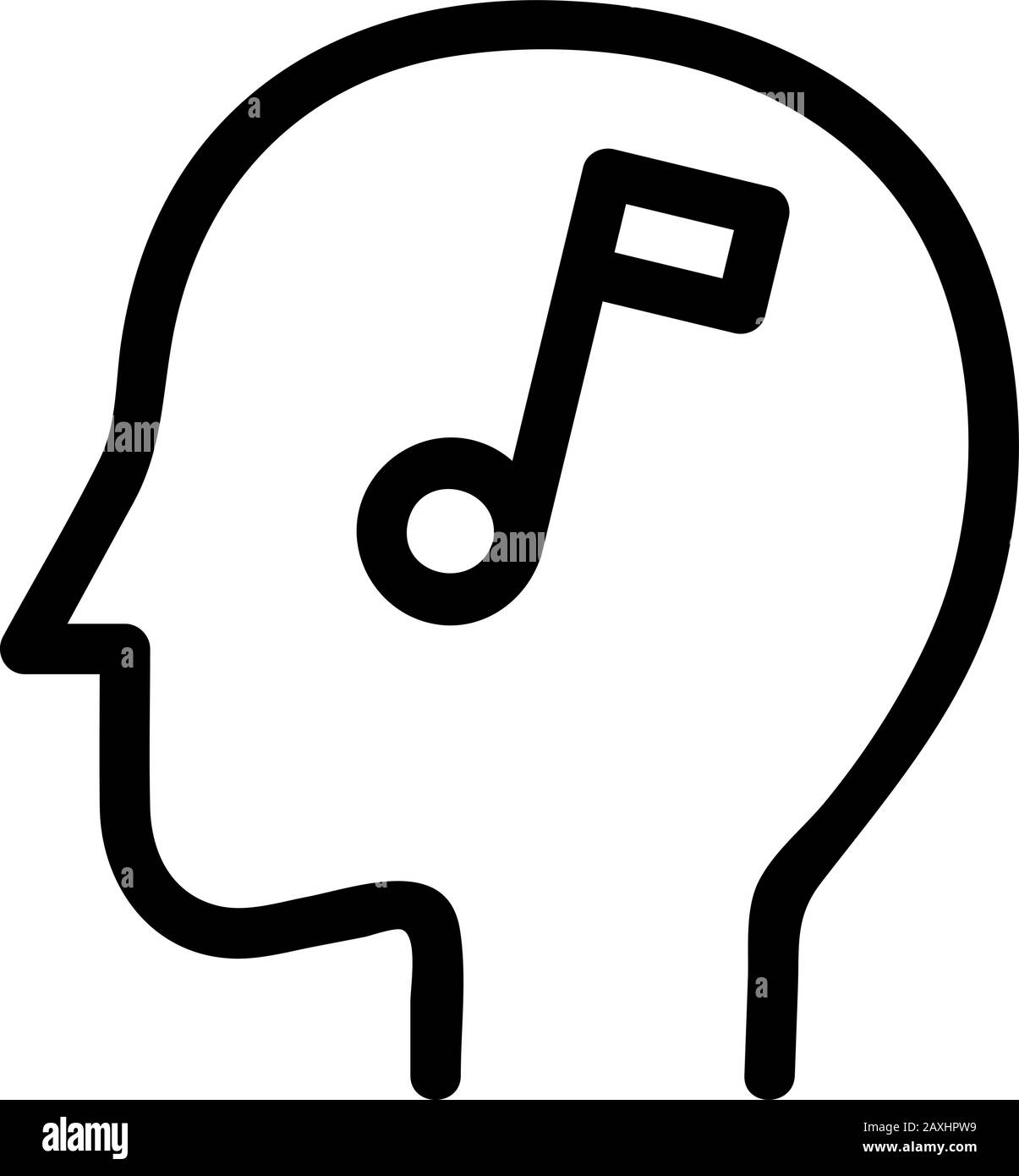 Music head icon vector. Isolated contour symbol illustration Stock ...
