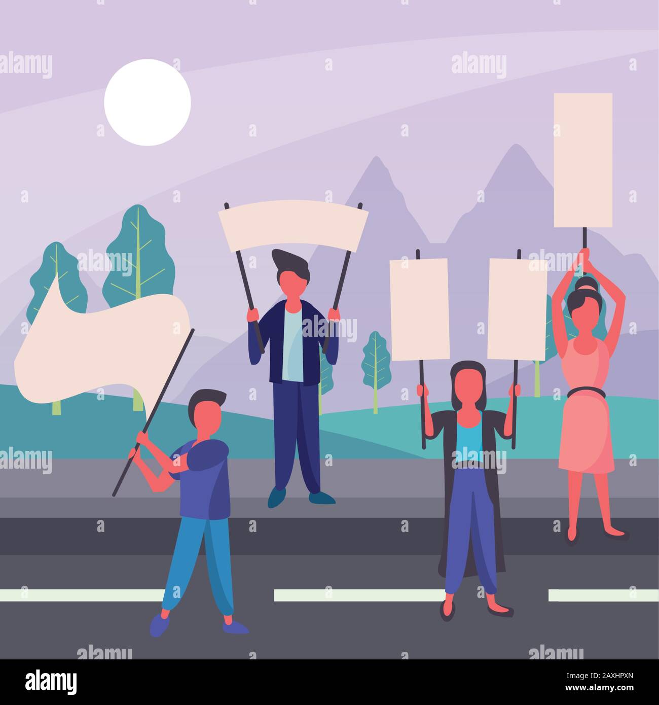 Protesters camp Stock Vector Images - Alamy