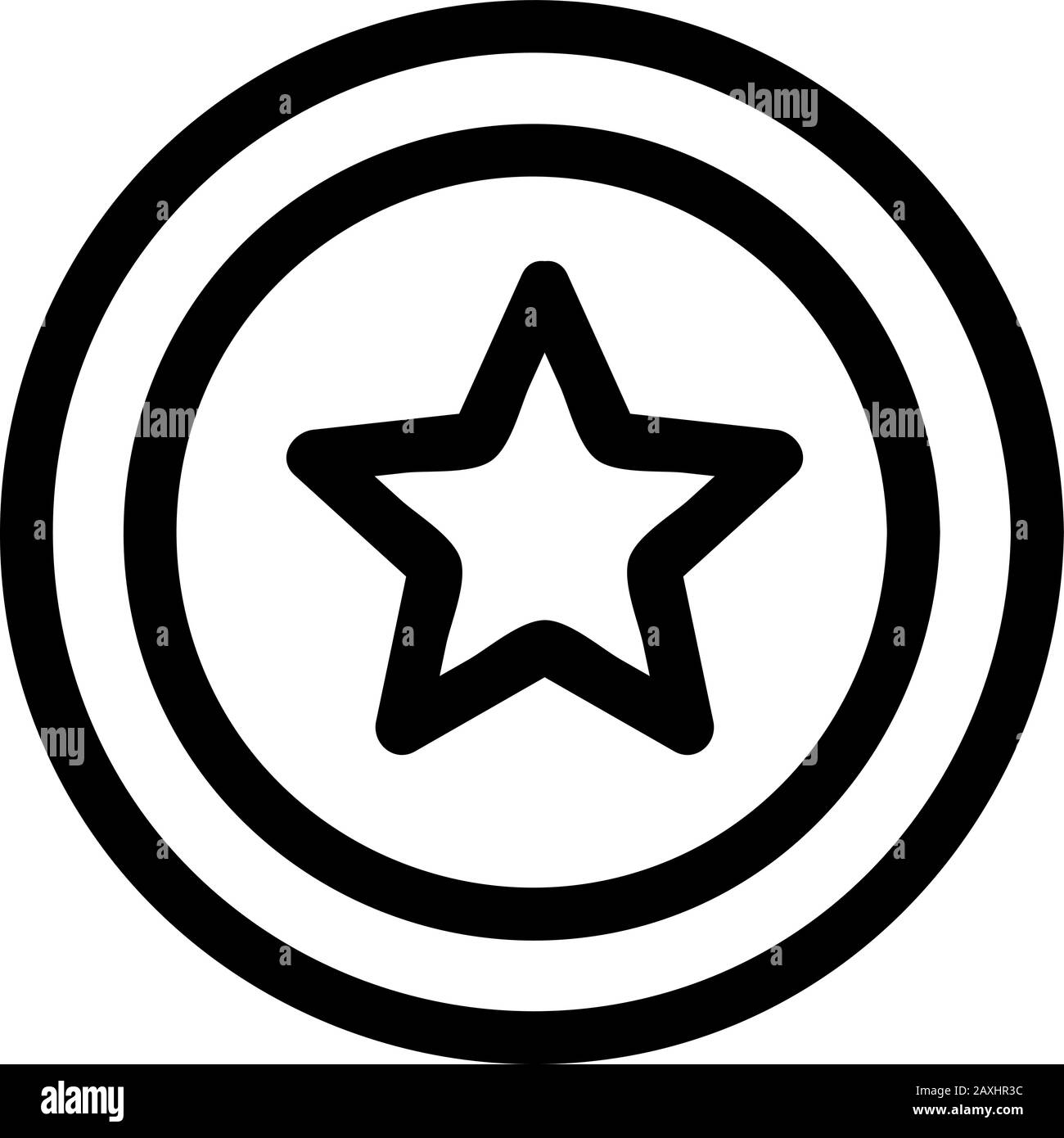 Super Hero Shield Icon Vector. Isolated contour symbol illustration ...