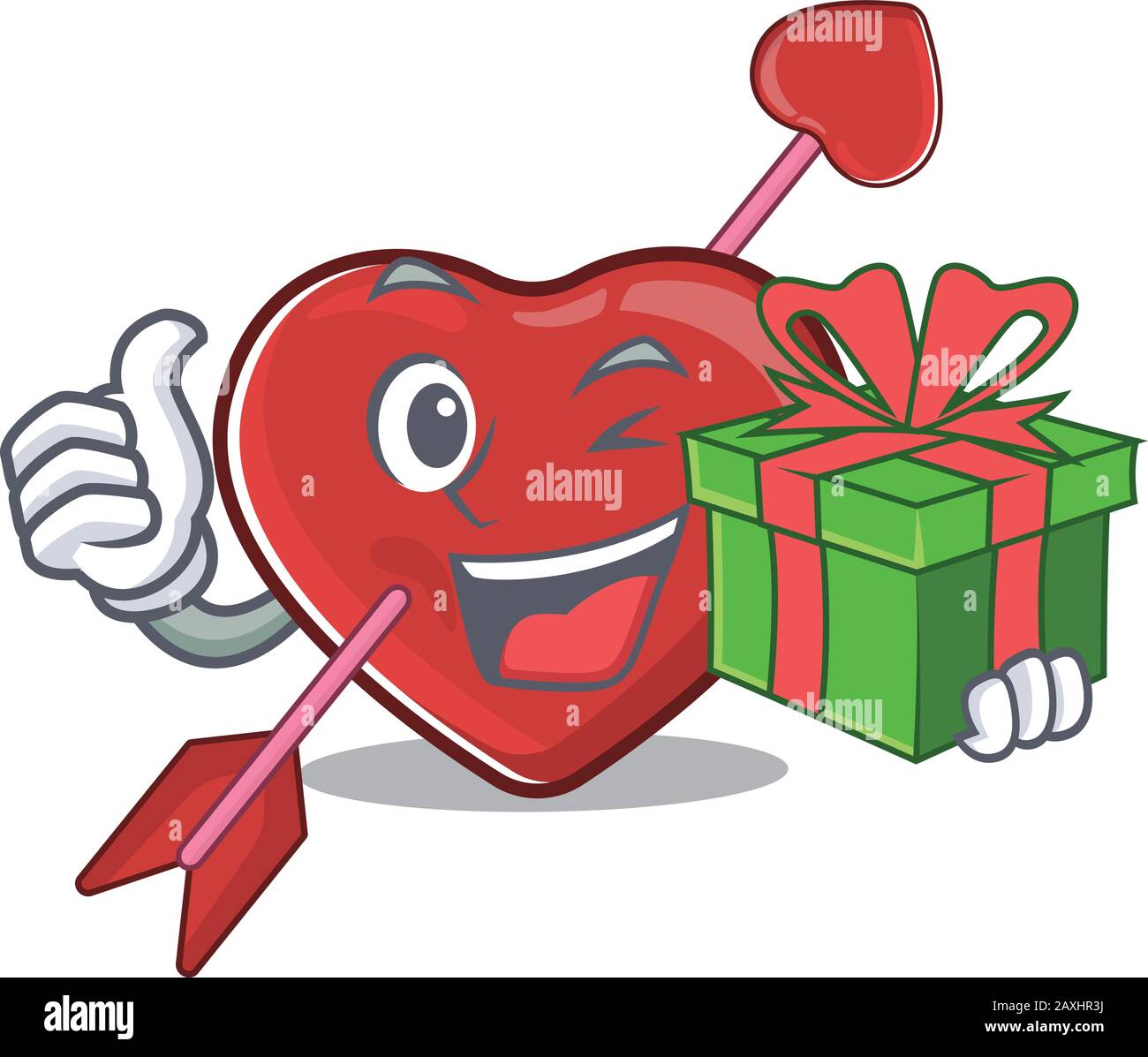 Giving a gift painting Stock Vector Images - Alamy