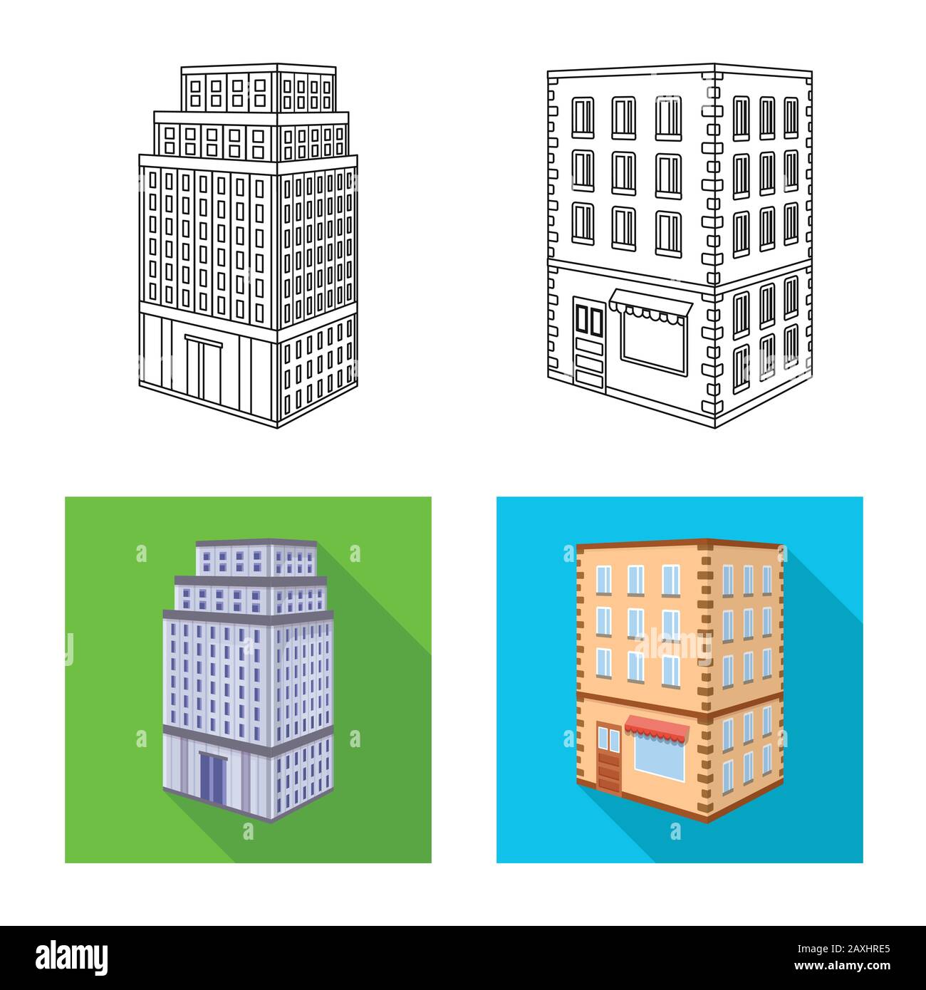 Vector design of construction and building symbol. Collection of ...