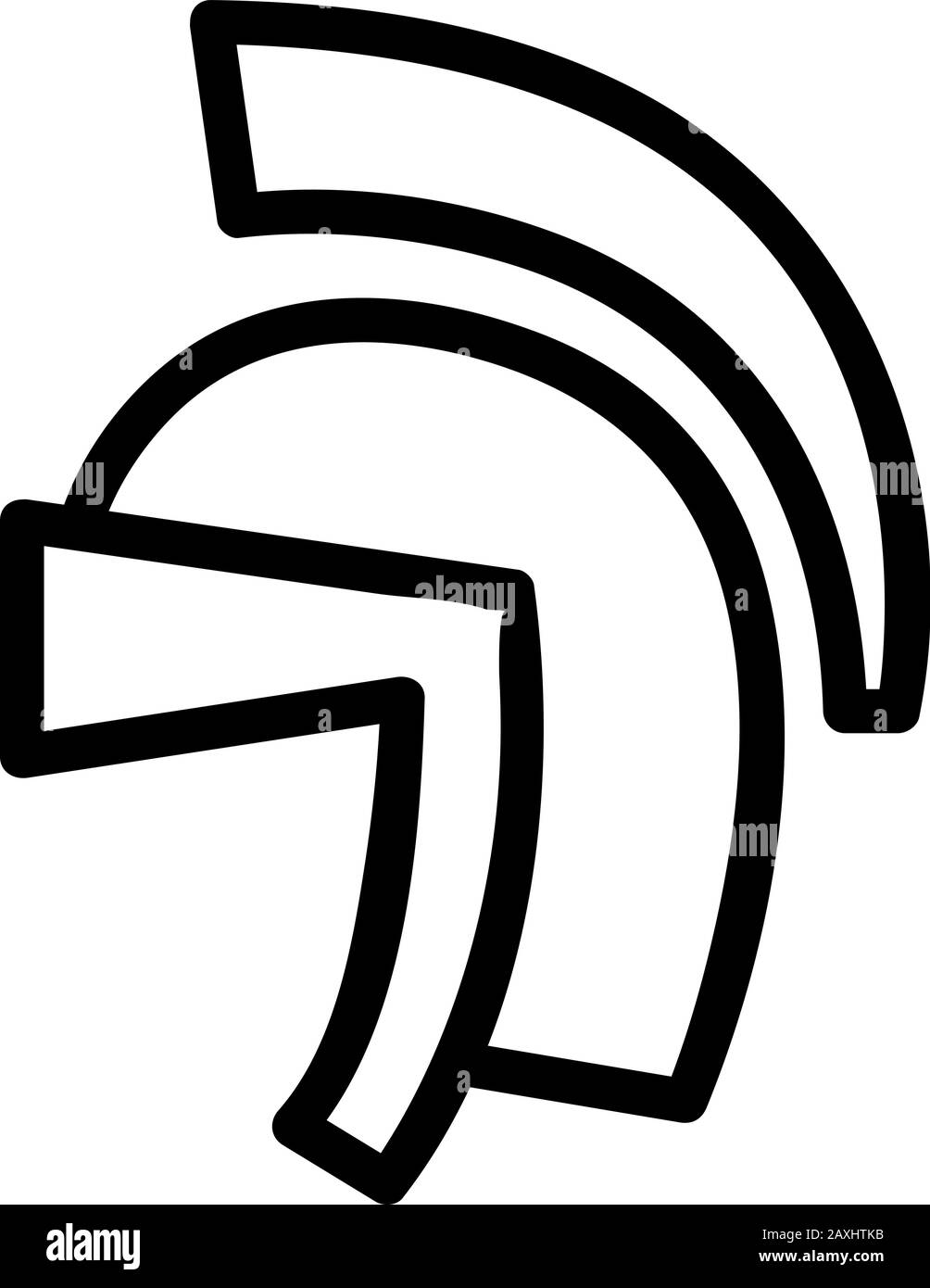 Helmet gladiator icon vector. Isolated contour symbol illustration ...