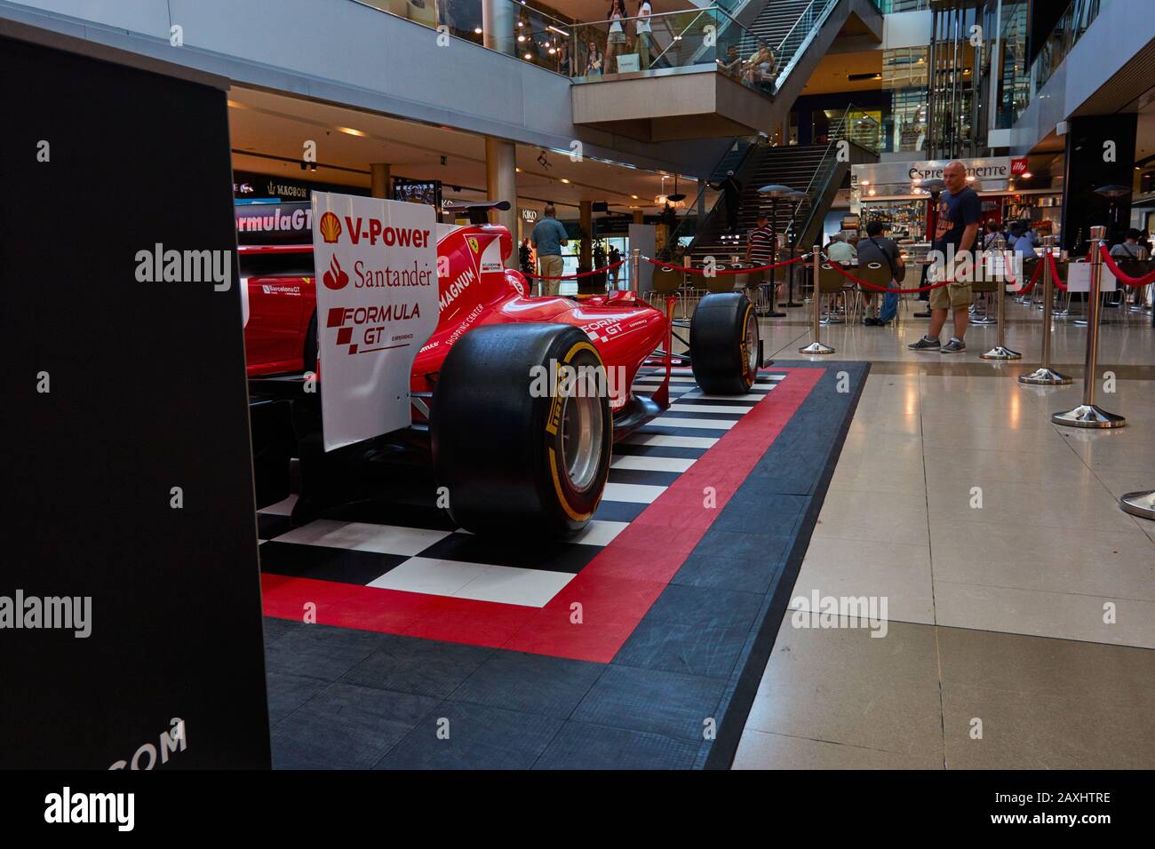 BARCELONA, SPAIN - Jun 07, 2019: Horizontal shot of a vintage Ferrari ...