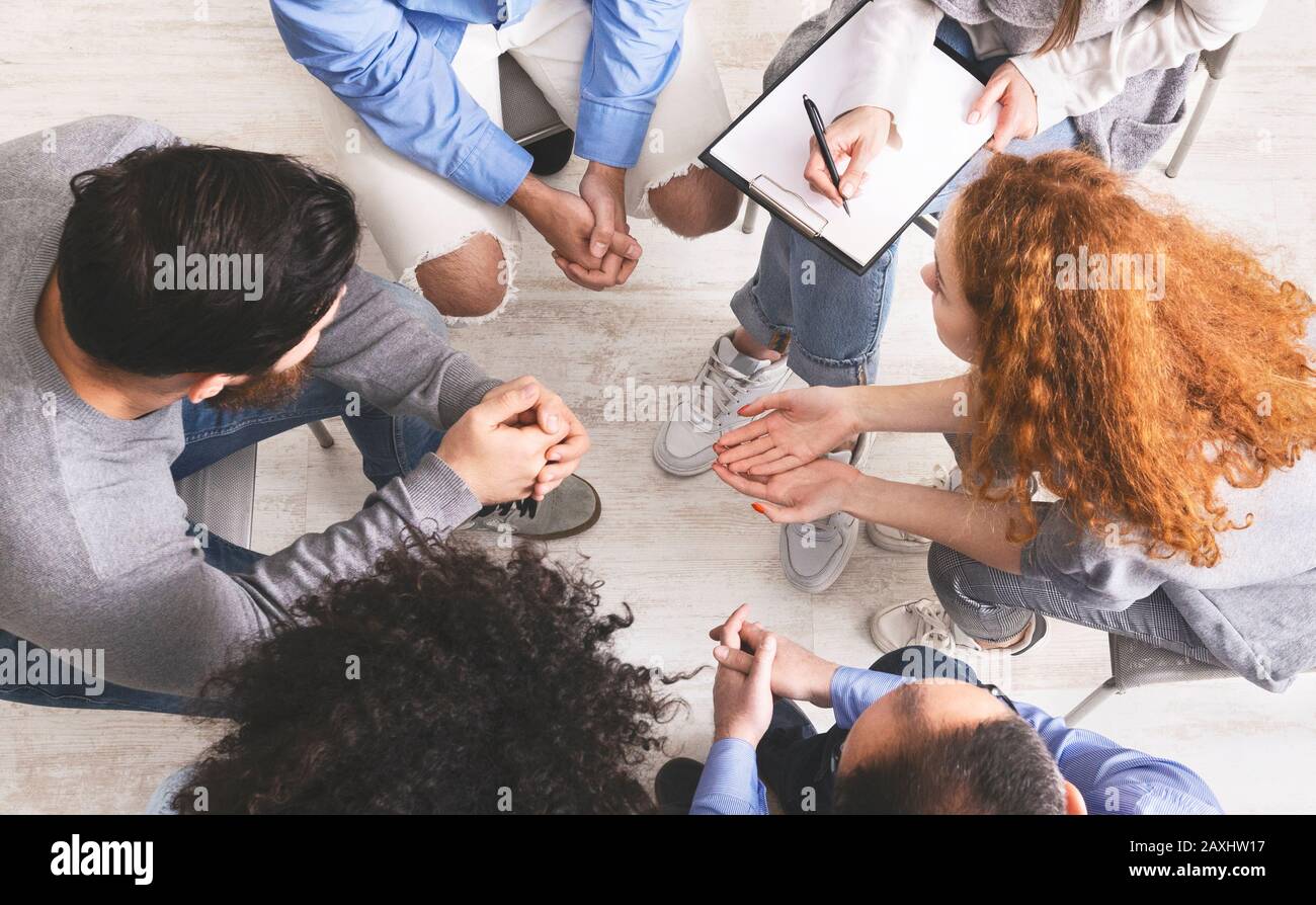 Meeting top view hi-res stock photography and images - Alamy
