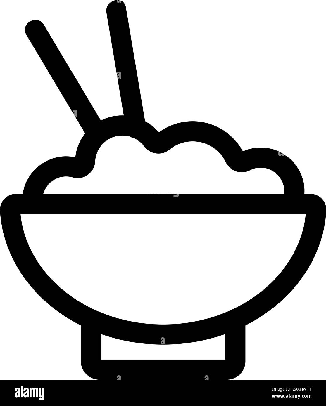 Rice icon vector. Isolated contour symbol illustration Stock Vector ...