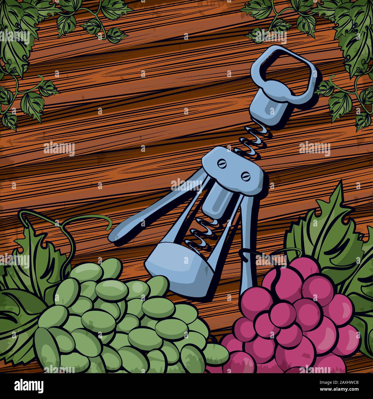 Delicious white wine grapes Stock Vector Images - Alamy