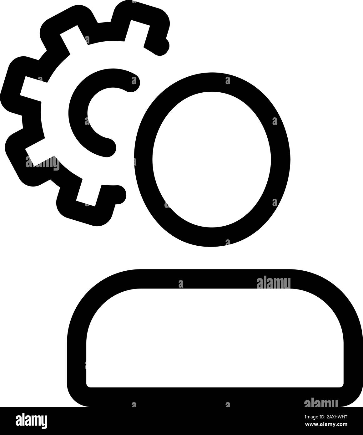 Set up the human icon vector. Isolated contour symbol illustration ...