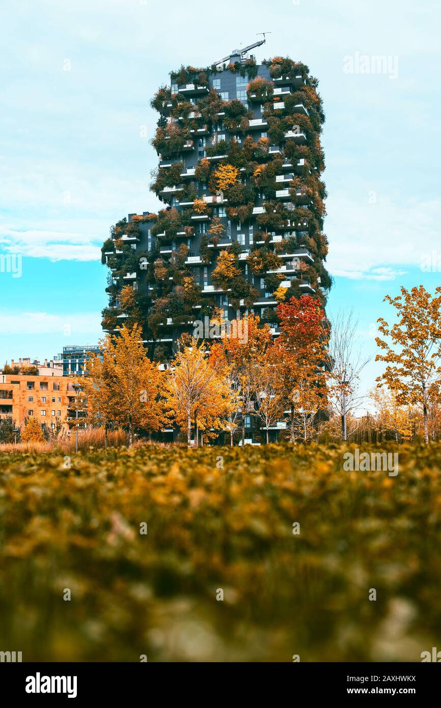 MILAN, ITALY - OCTOBER 2019: Vertical Forest ( Bosco Verticale ...