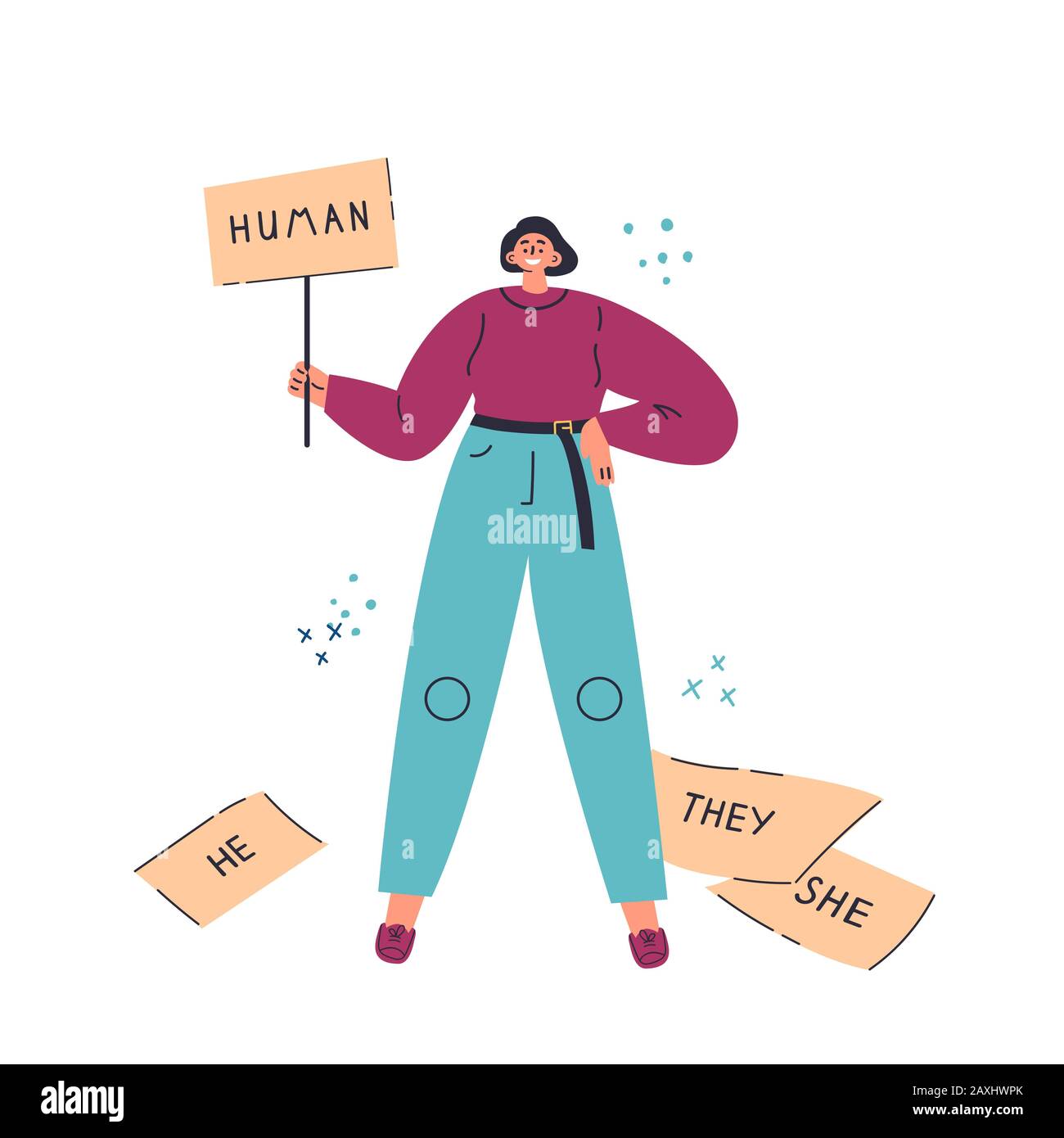 Gender stereotypes cartoon Stock Vector Images - Alamy