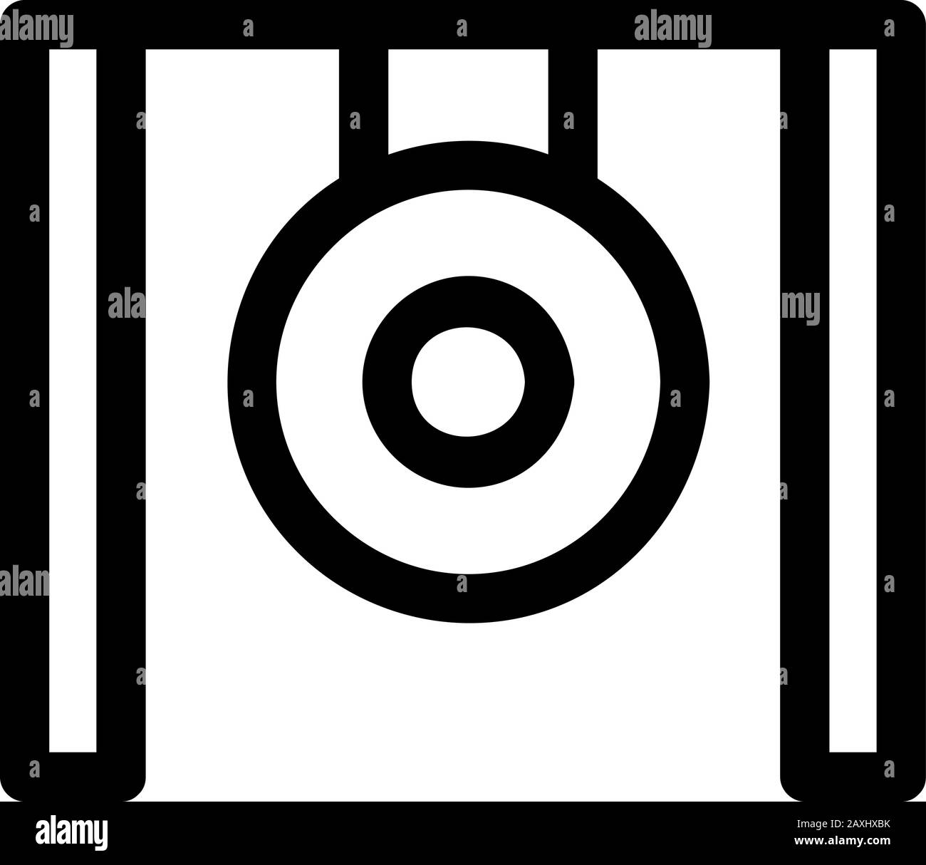 gong icon vector. Isolated contour symbol illustration Stock Vector ...