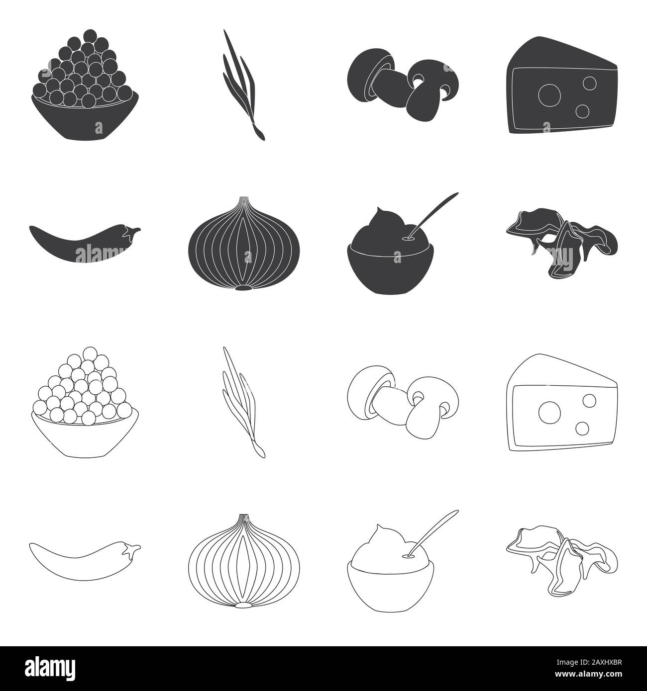 Isolated object of taste and product sign. Collection of taste and ...
