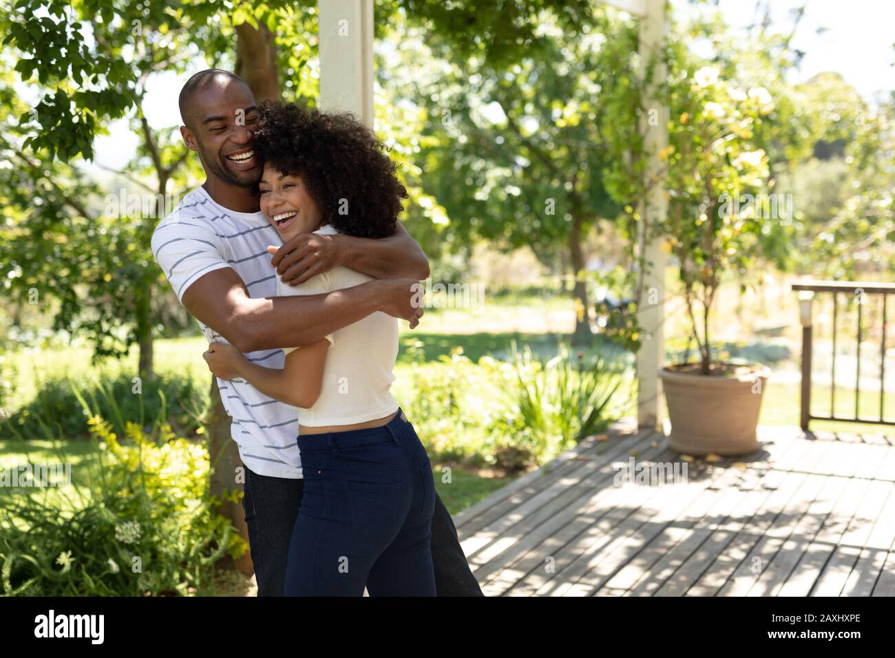 Happy couple interacting other hi-res stock photography and images - Alamy