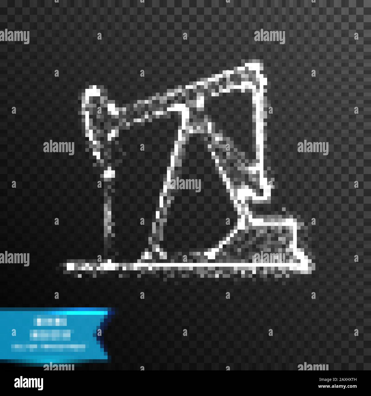Oil pump jacks from connecting dot and line. light effect. vector ...